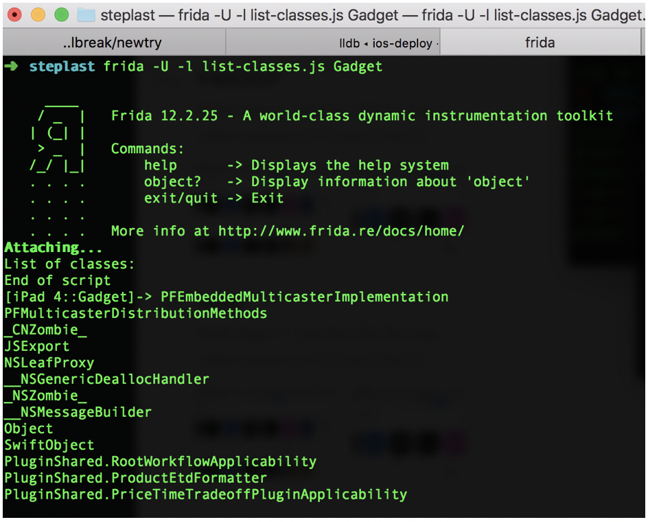 Setting up Frida Without Jailbreak on the Latest iOS 12.1.4 Device